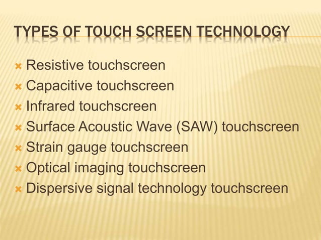 Principle of touchscreen1. | PPTX | Operating Systems | Computer ...
