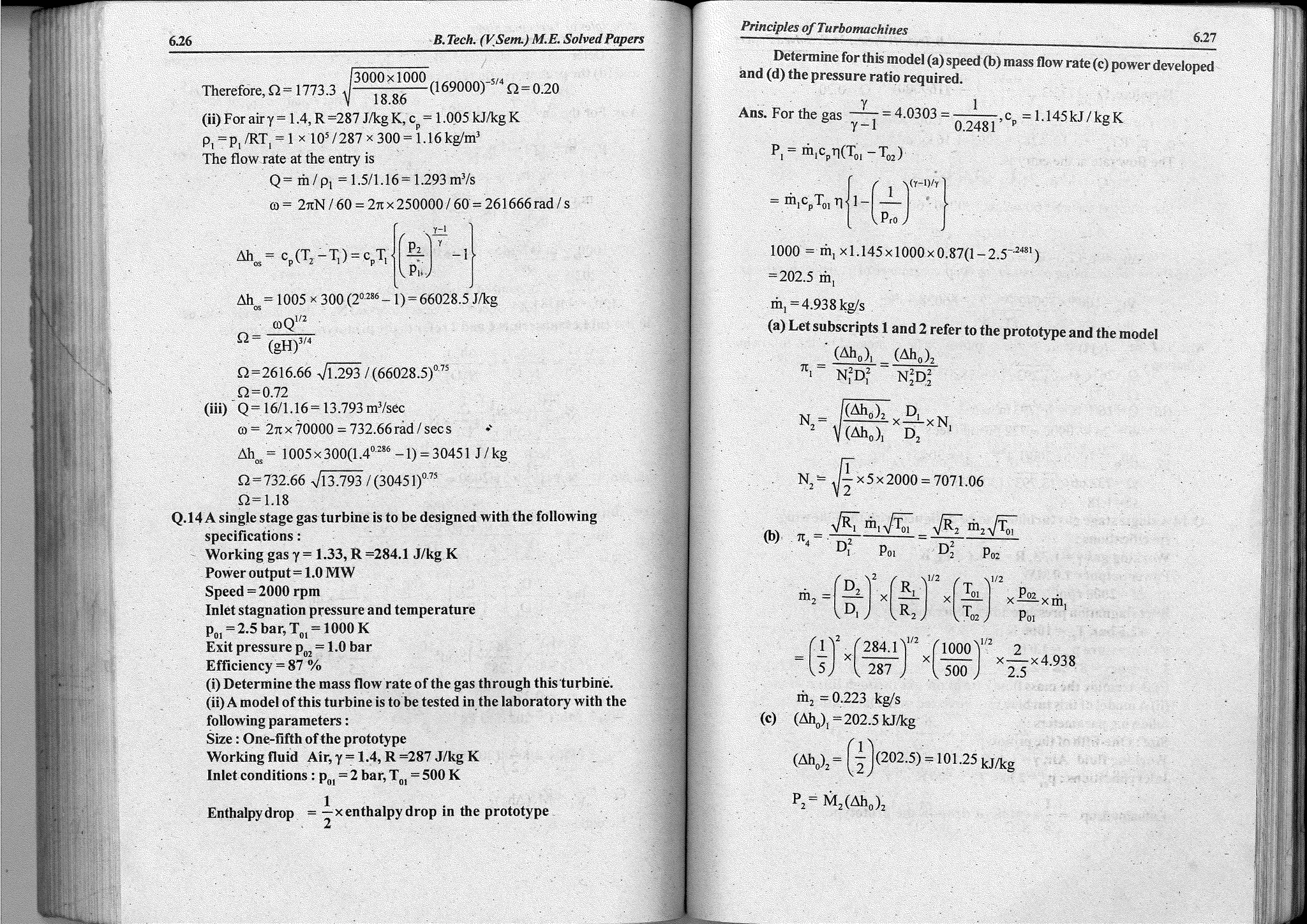 Principle of Turbo machine (Unit I) Semester 5 RTU | PDF