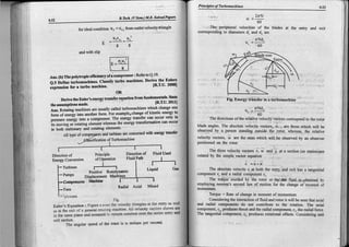 Principle of Turbo machine (Unit I) Semester 5 RTU | PDF