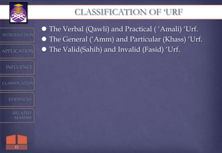 Principle of Uruf | PPTX
