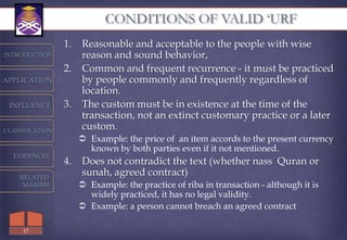 Principle of Uruf | PPTX