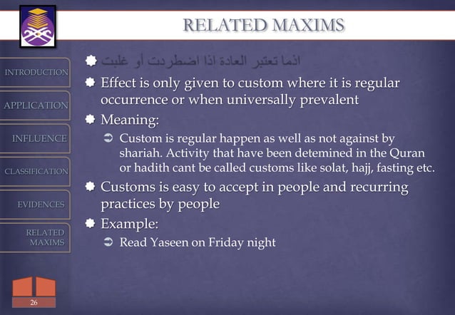 Principle of Uruf | PPTX