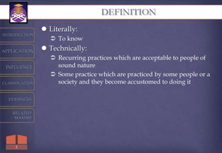Principle of Uruf | PPTX