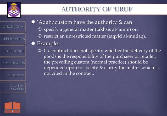Principle of Uruf | PPTX