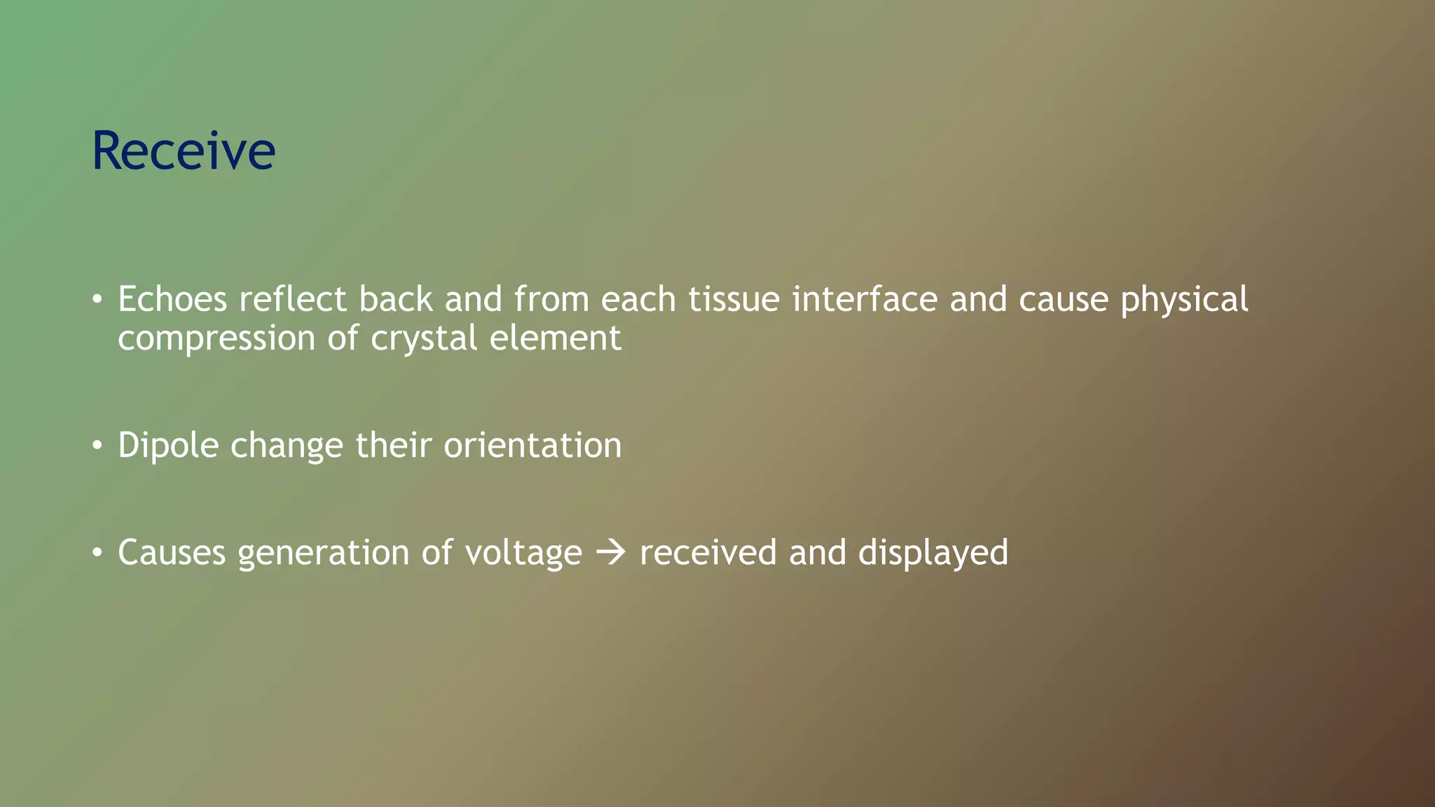Principle of usg imaging, construction of transducers | PPTX