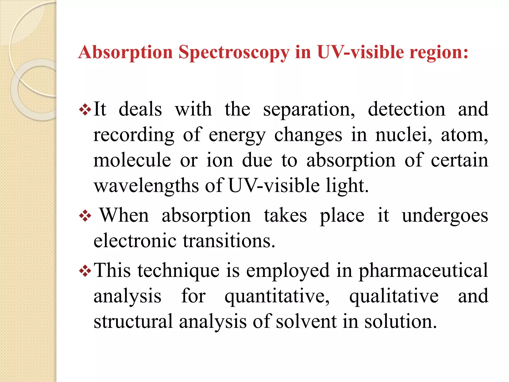 Principle of UV visible Spectroscopy | PPTX