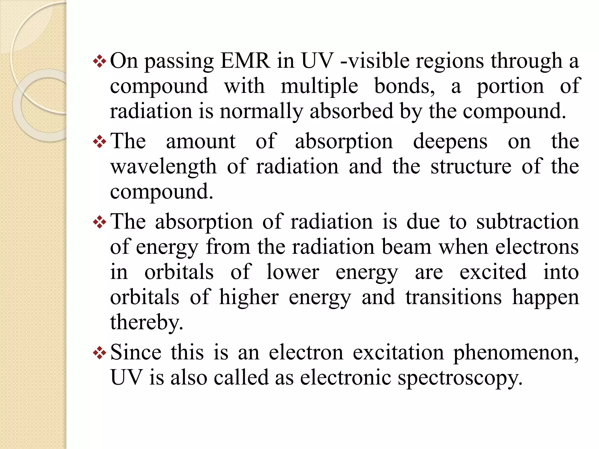 Principle of UV visible Spectroscopy | PPTX