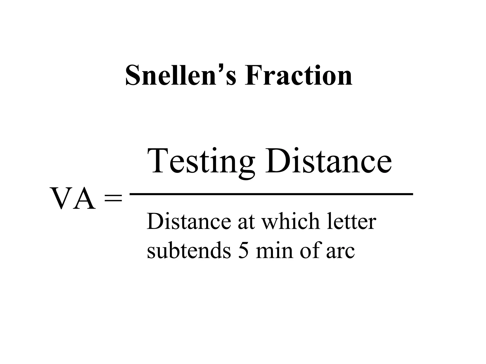 Principle of visual acuity charts class | PPT