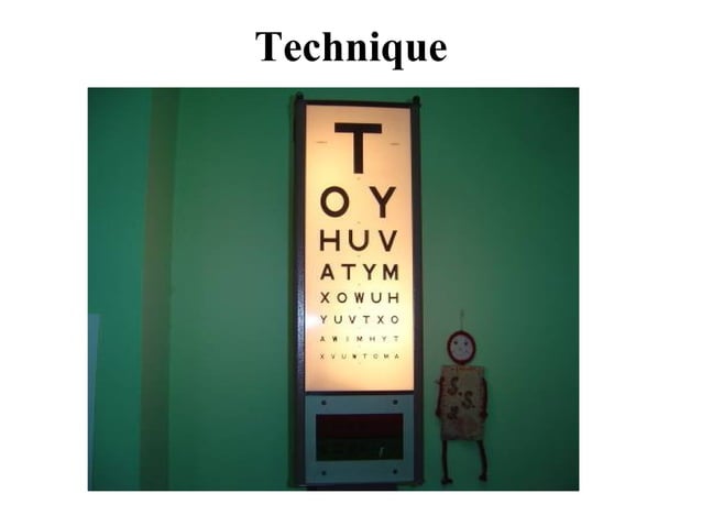 Principle of visual acuity charts class | PPT