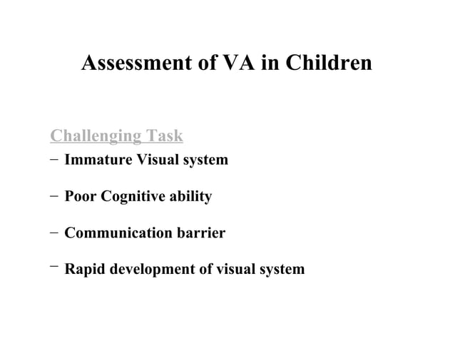 Principle of visual acuity charts class | PPT