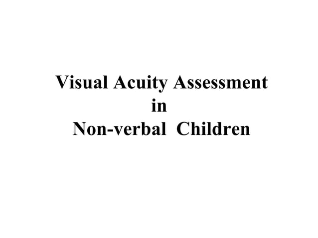 Principle of visual acuity charts class | PPT