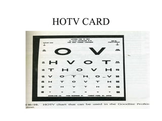 Principle of visual acuity charts class | PPT