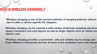 Principle of wireless charging | PPTX