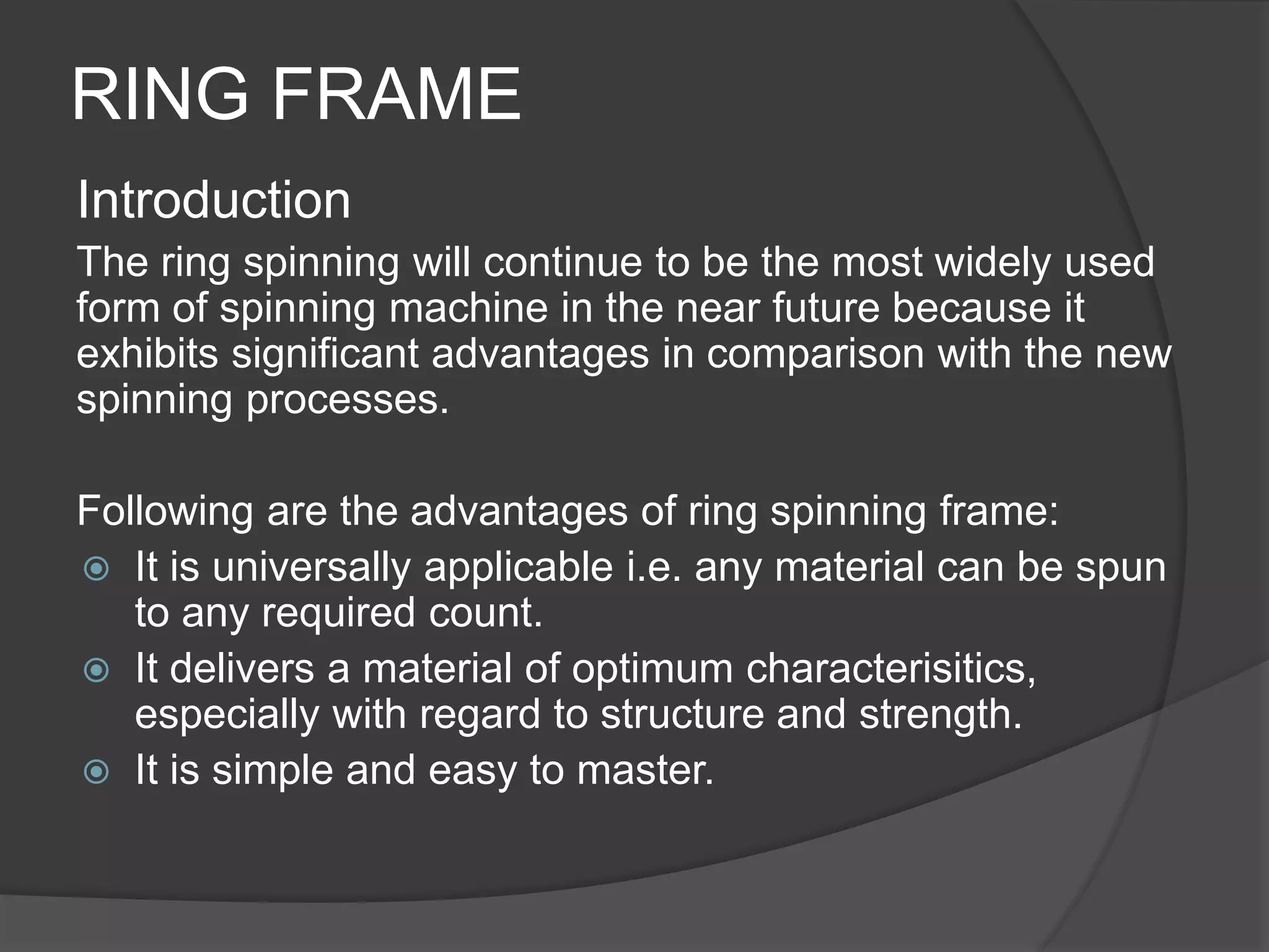 DRAFTING IN VARIOUS SPINING MACHINE Principle of yarn manufacturing | PPTX