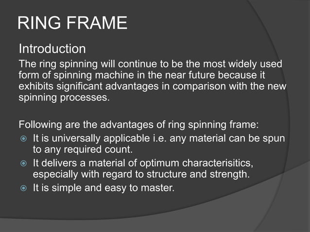 DRAFTING IN VARIOUS SPINING MACHINE Principle of yarn manufacturing ...