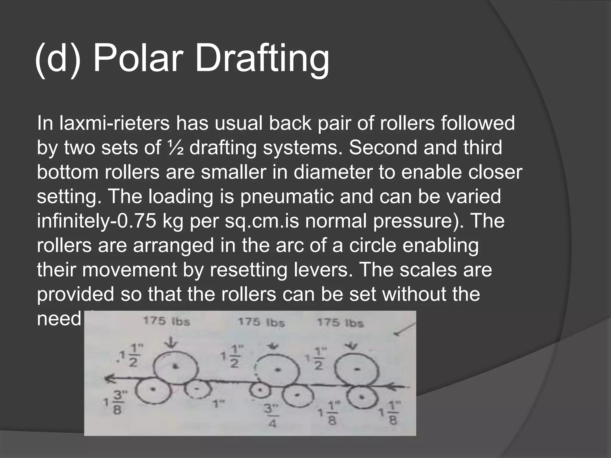 DRAFTING IN SPINNING PROCESS Principle of yarn manufacturing pdf | PPTX
