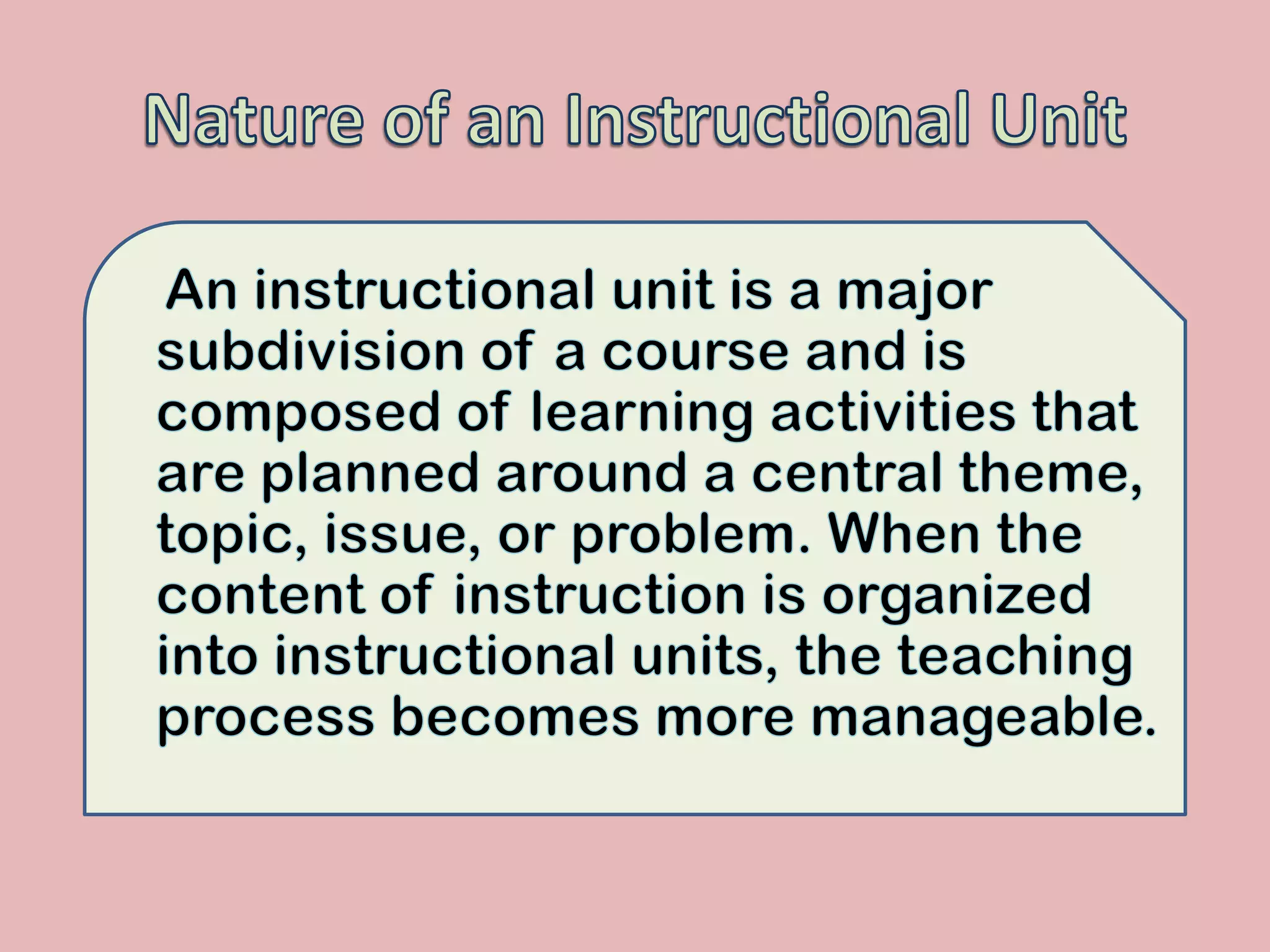 developing instructional units and daily plans | PPTX