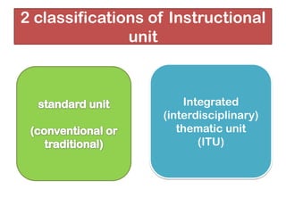 developing instructional units and daily plans | PPTX