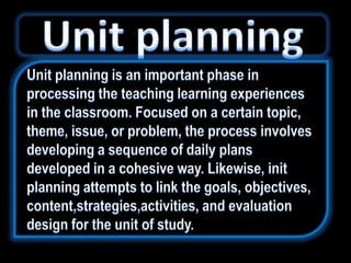 developing instructional units and daily plans | PPTX