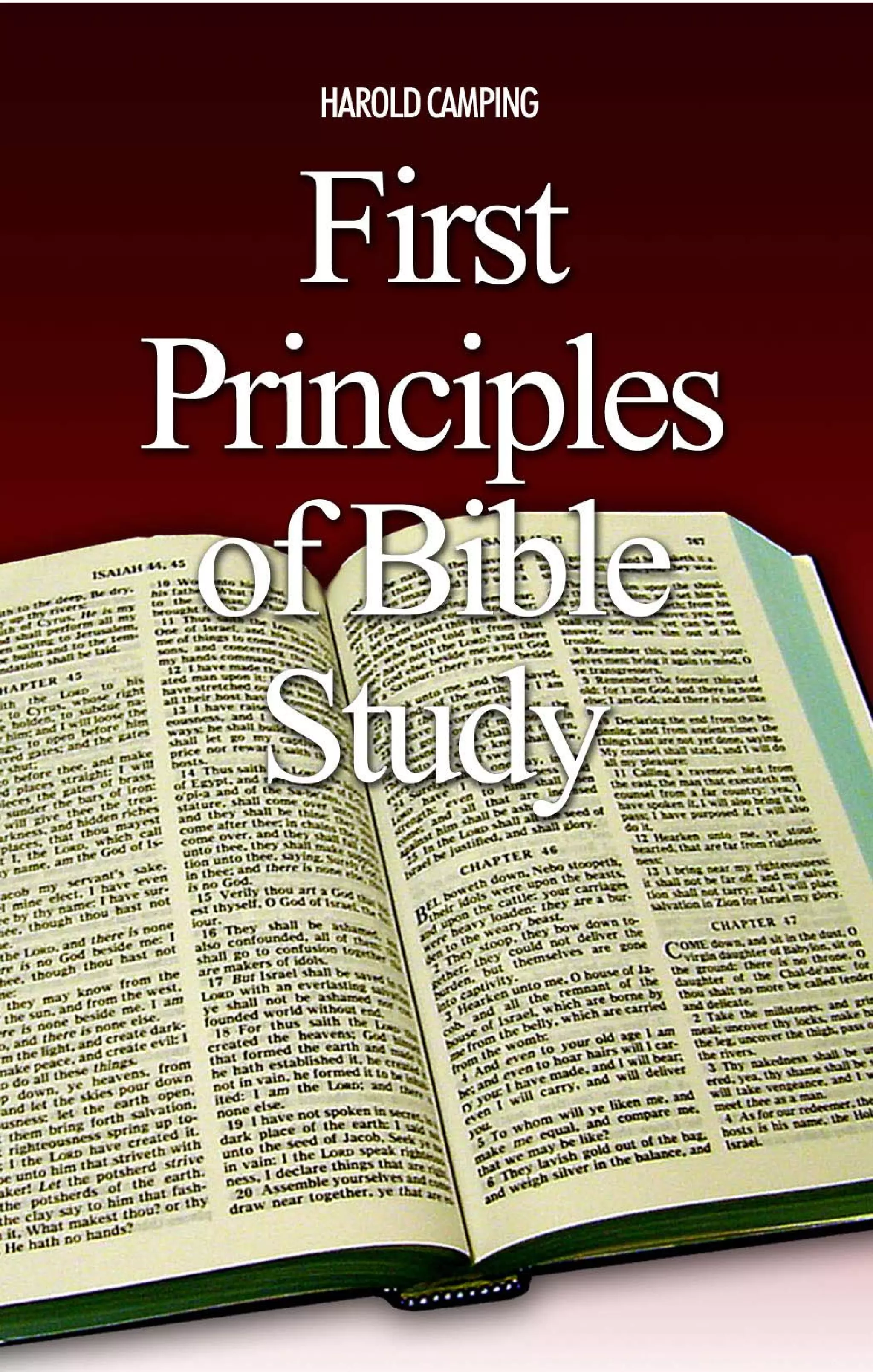 First Principles of Bible Study | PDF