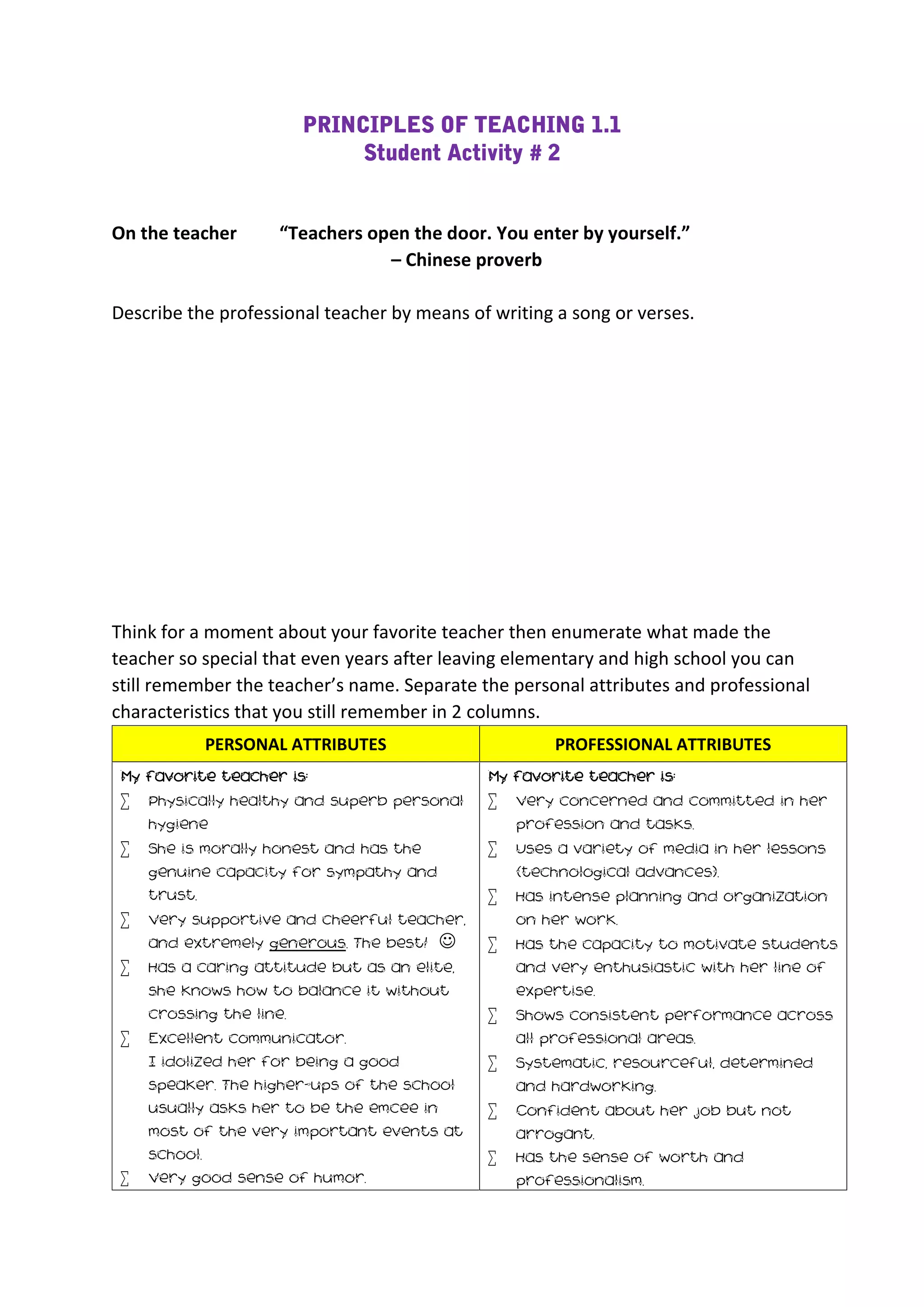 Principles of Teaching | PDF