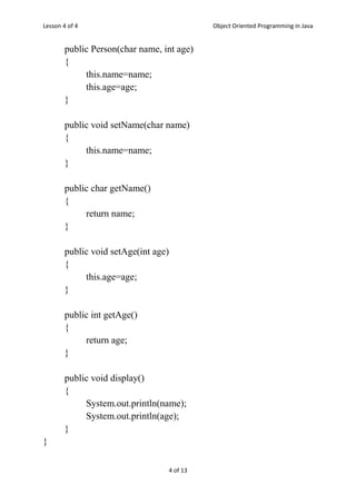 Principles of Object Oriented Programming | PDF