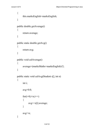 Principles of Object Oriented Programming | PDF