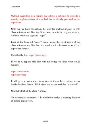 Principles of Object Oriented Programming | PDF