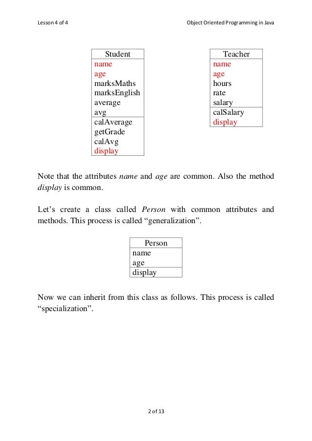 Principles Of Object Oriented Programming
