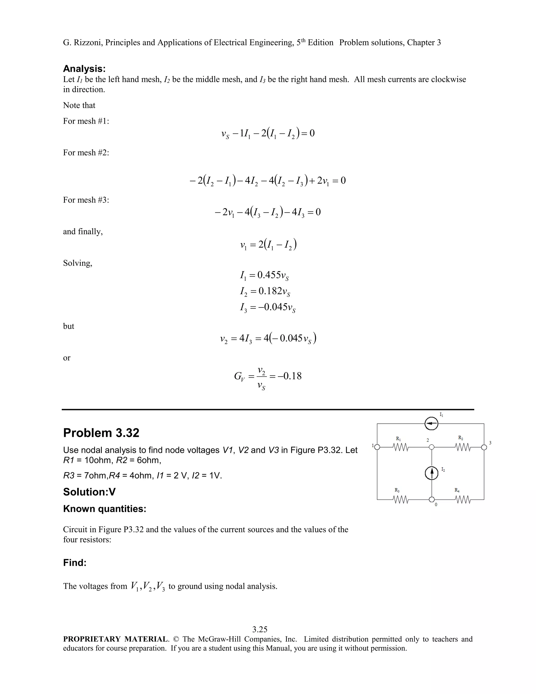 Principles And Applications of Electrical Engineering 6th Edition Rizzoni Solutions Manual | PDF