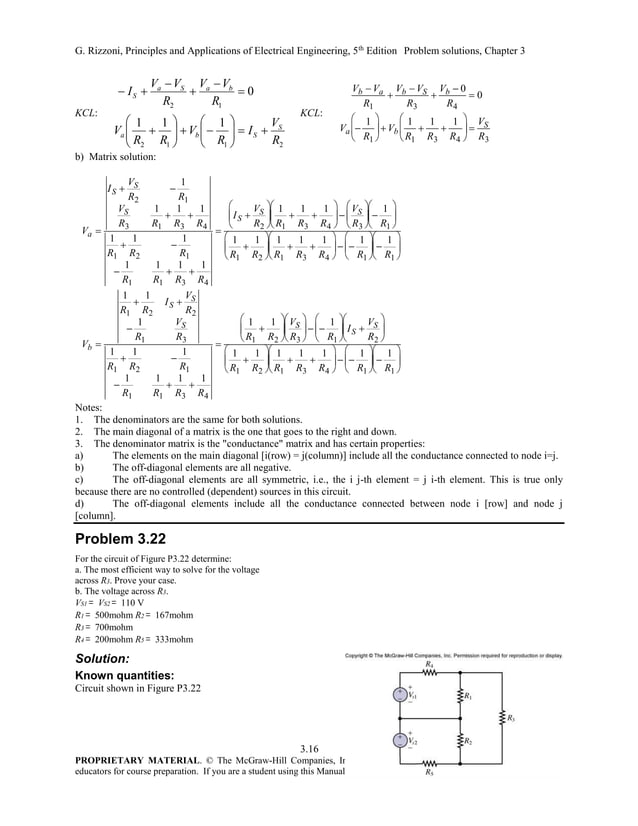 Principles And Applications of Electrical Engineering 6th Edition Rizzoni Solutions Manual | PDF