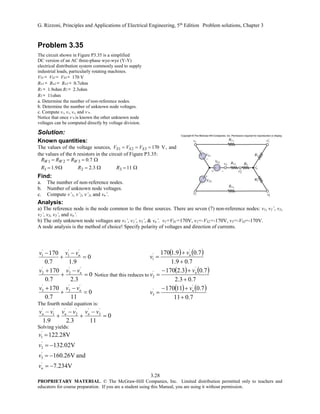 Principles And Applications of Electrical Engineering 6th Edition Rizzoni Solutions Manual | PDF