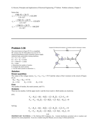 Principles And Applications of Electrical Engineering 6th Edition Rizzoni Solutions Manual | PDF
