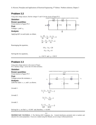 Principles And Applications of Electrical Engineering 6th Edition Rizzoni Solutions Manual | PDF