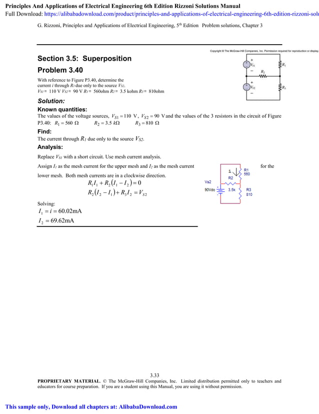 Principles And Applications of Electrical Engineering 6th Edition ...
