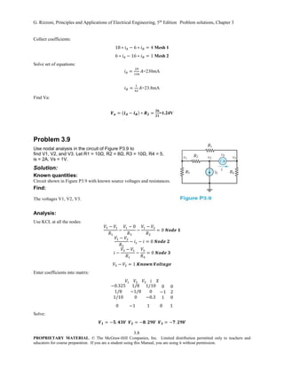 Principles And Applications of Electrical Engineering 6th Edition Rizzoni Solutions Manual | PDF