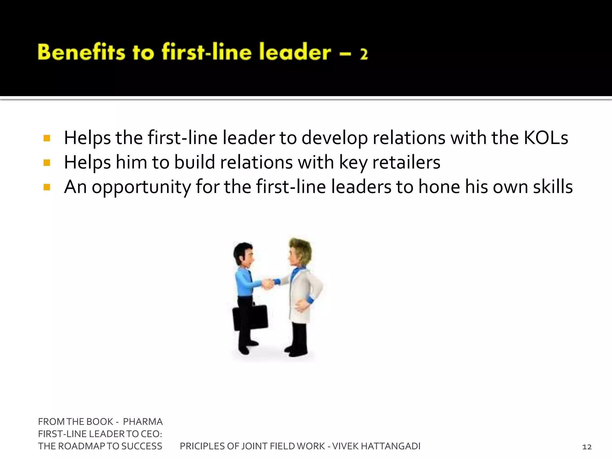 Principles of Joint Field Work for Pharma First-line Leaders in India ...
