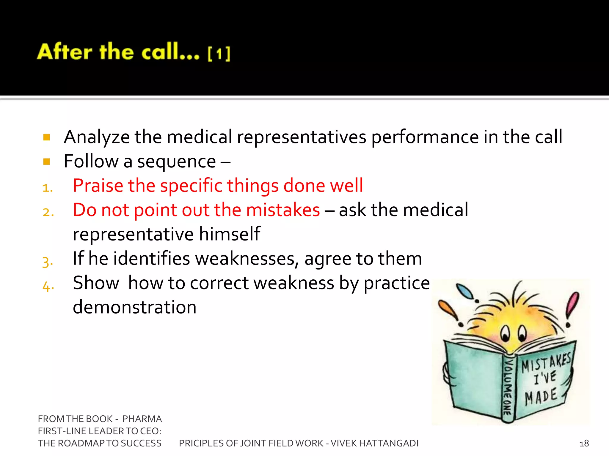 Principles of Joint Field Work for Pharma First-line Leaders in India ...