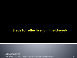 Principles of Joint Field Work for Pharma First-line Leaders in India ...