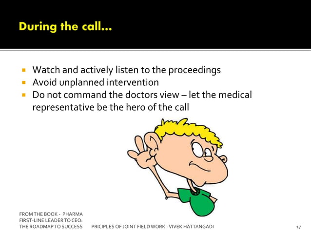Principles of Joint Field Work for Pharma First-line Leaders in India ...