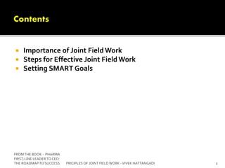 Principles of Joint Field Work for Pharma First-line Leaders in India ...