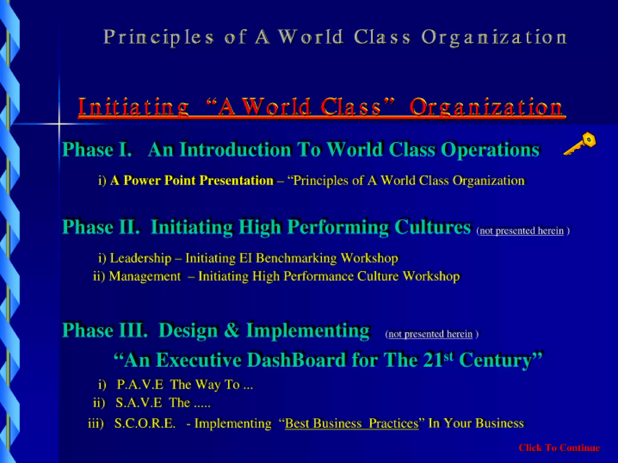 ! Principles Of A World Class Organization Nautopdf1 101407 | PPT