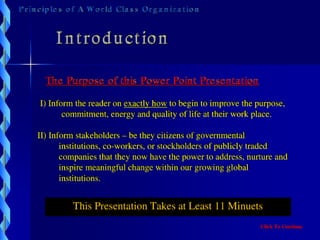 ! Principles Of A World Class Organization Nautopdf1 101407 | PPT