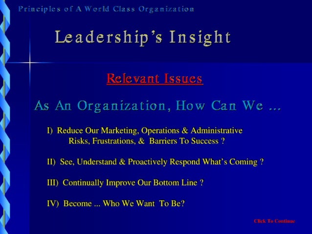 ! Principles Of A World Class Organization Nautopdf1 101407 | PPT