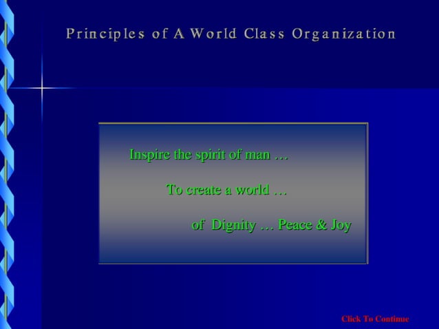 ! Principles Of A World Class Organization Nautopdf1 101407 | PPT