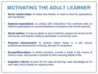 Principles of Adult Learning | PPT
