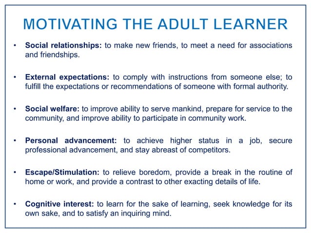 Principles of-adult-learning-1213909045189160-9(2) | PPT | Adult Education | Education