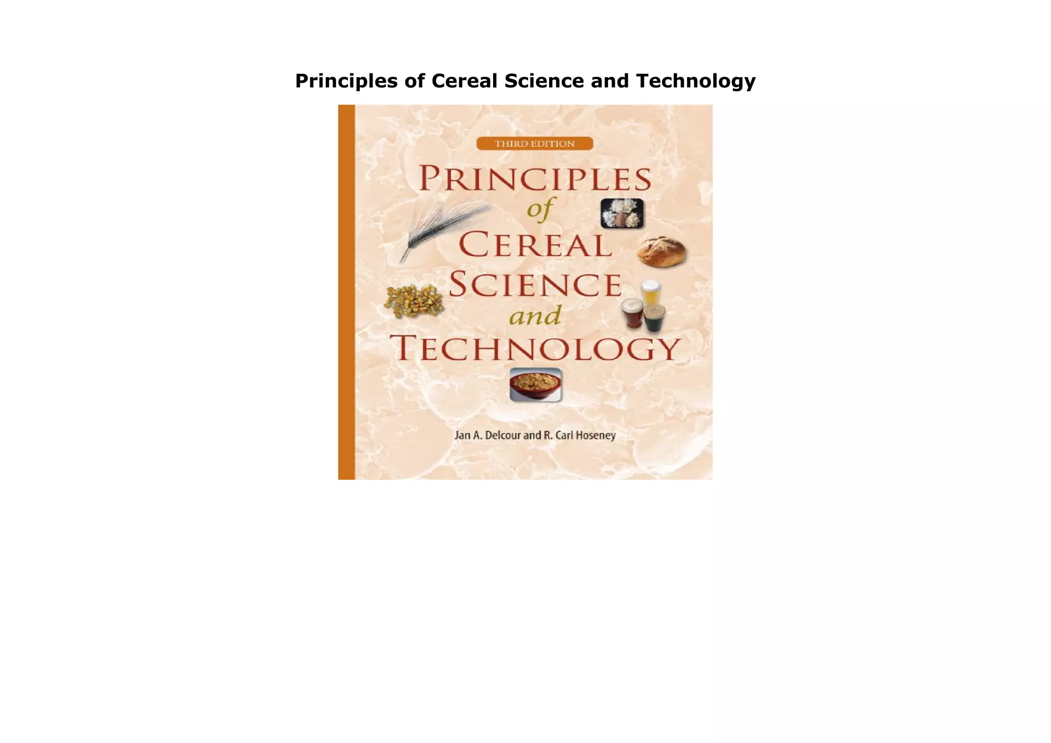 Principles of Cereal Science and Technology | PDF