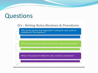 Principles of Classroom Management | PPTX