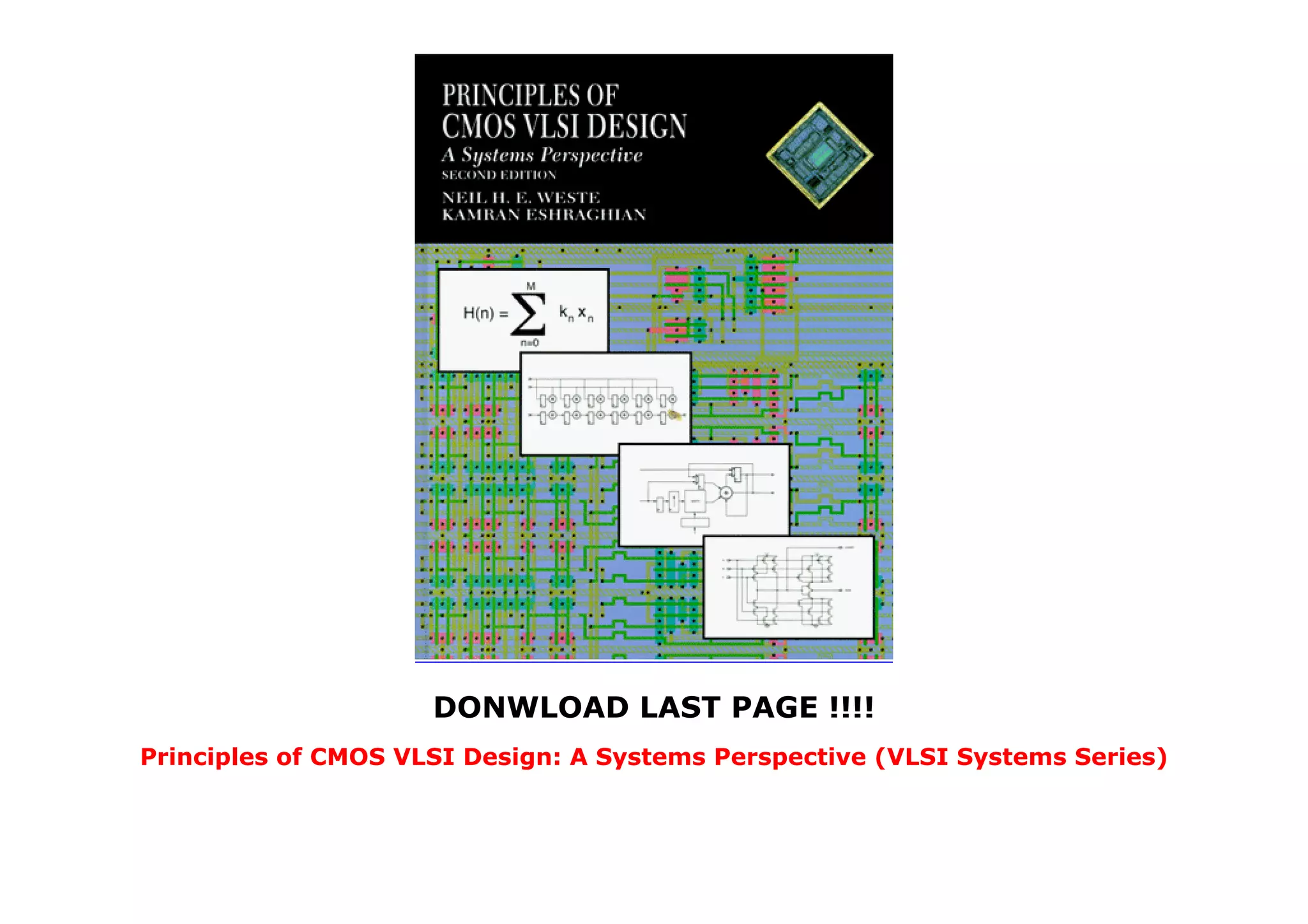 Principles of CMOS VLSI Design: A Systems Perspective (VLSI Systems ...